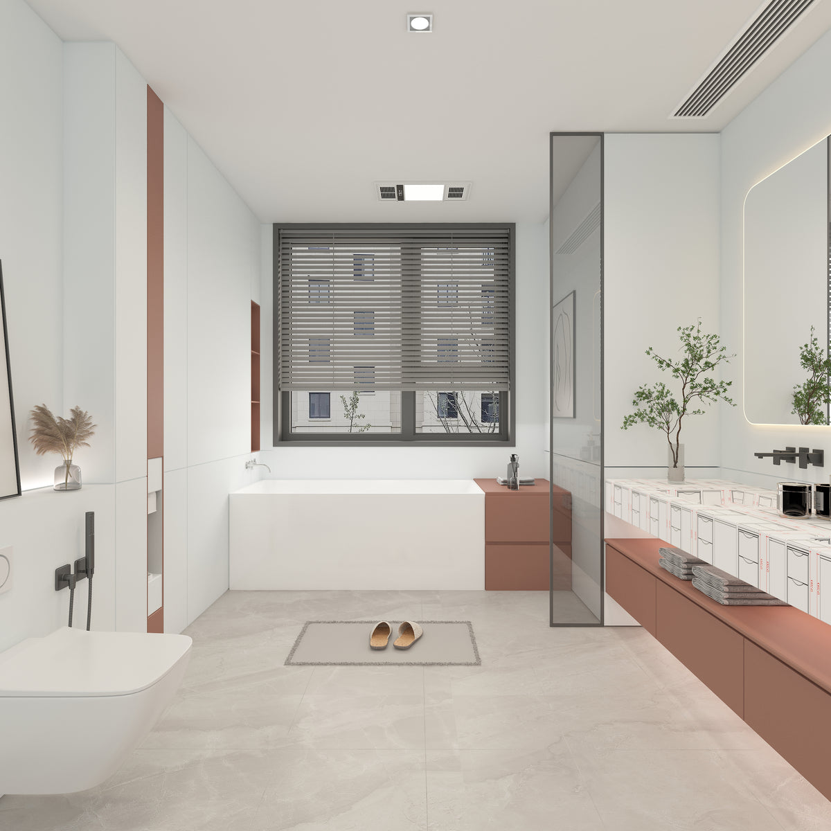 KBT-9 Multi-Fit bathtub Acrylic Freestanding Bathtub, Contemporary Squ ...
